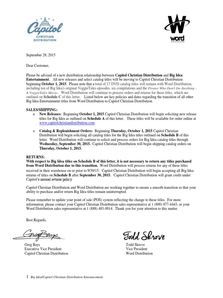 BigIdea CCD Letter PDF | PDF | Leisure