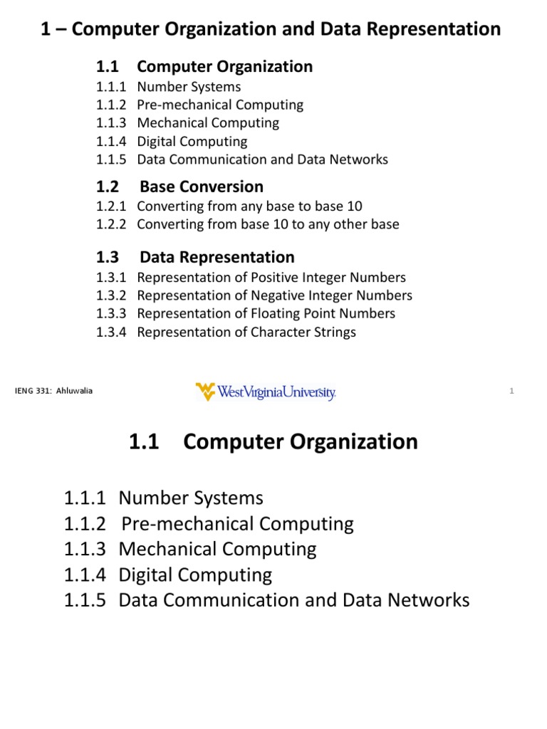 1.0 Data Representation Slides | PDF | Personal Computers | Data Rate Units