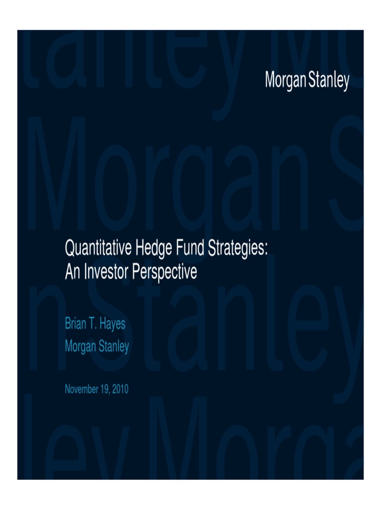 Quantitative Hedge Fund Strategies | Download Free PDF | Hedge Fund ...