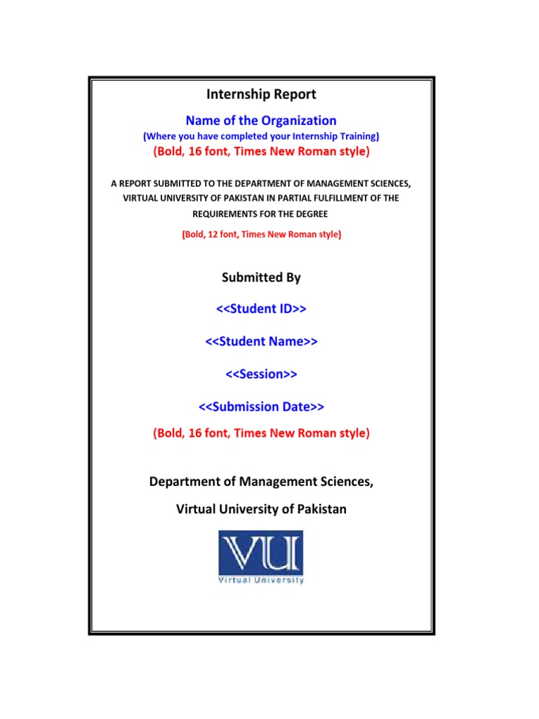 Internship Report Format | PDF | Swot Analysis | Internship