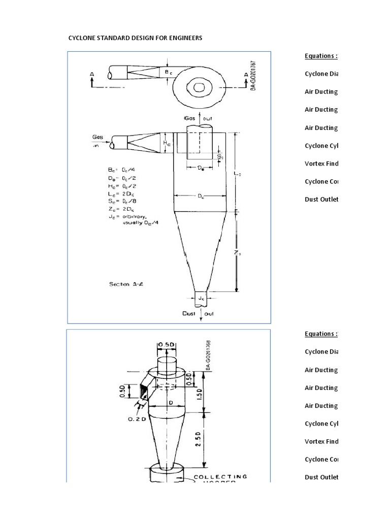 Cyclones Standard For Reference | PDF | Continuum Mechanics ...