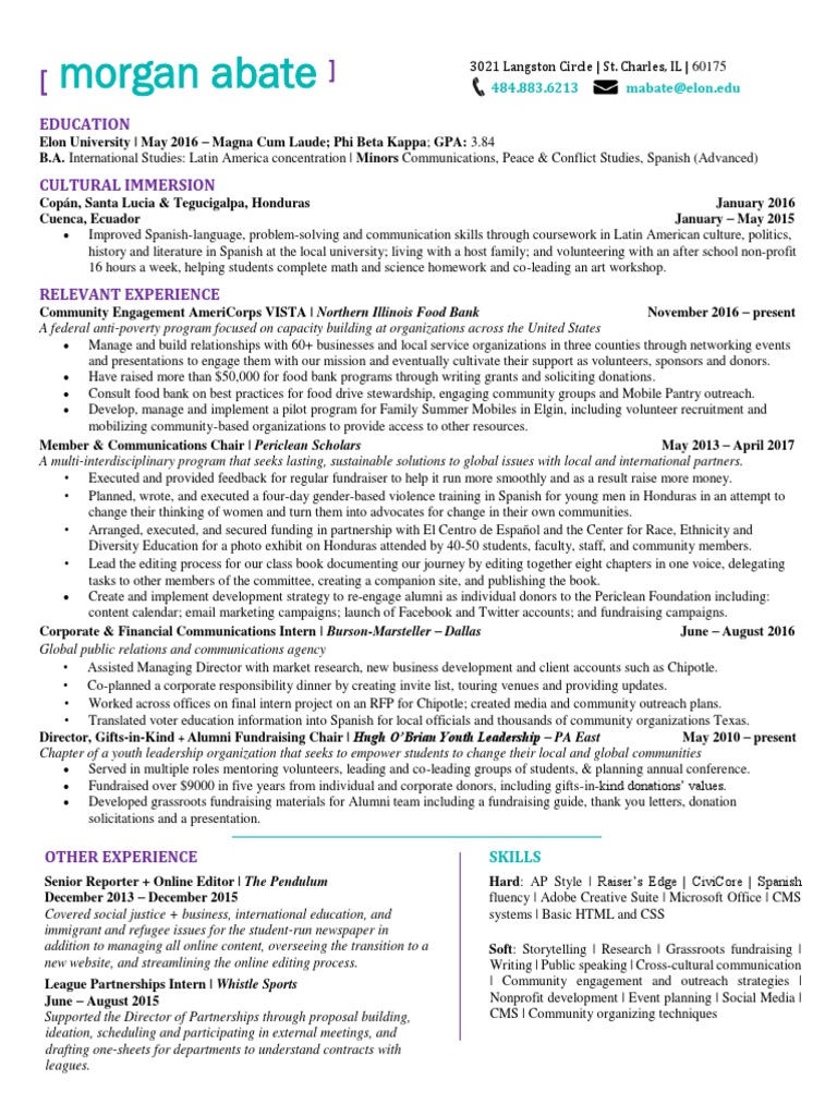 Mna Resume Cfsa | PDF | Fundraising | Community