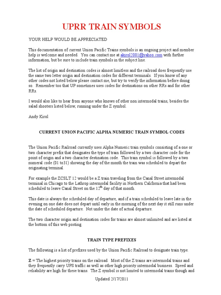 Train Symbols | Download Free PDF | Train | Rail Transport