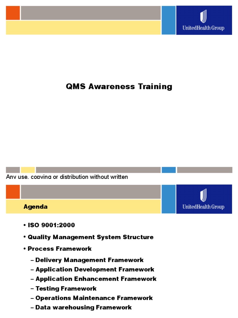 QMS Awareness Training Overview | PDF | Iso 9000 | Software Release ...