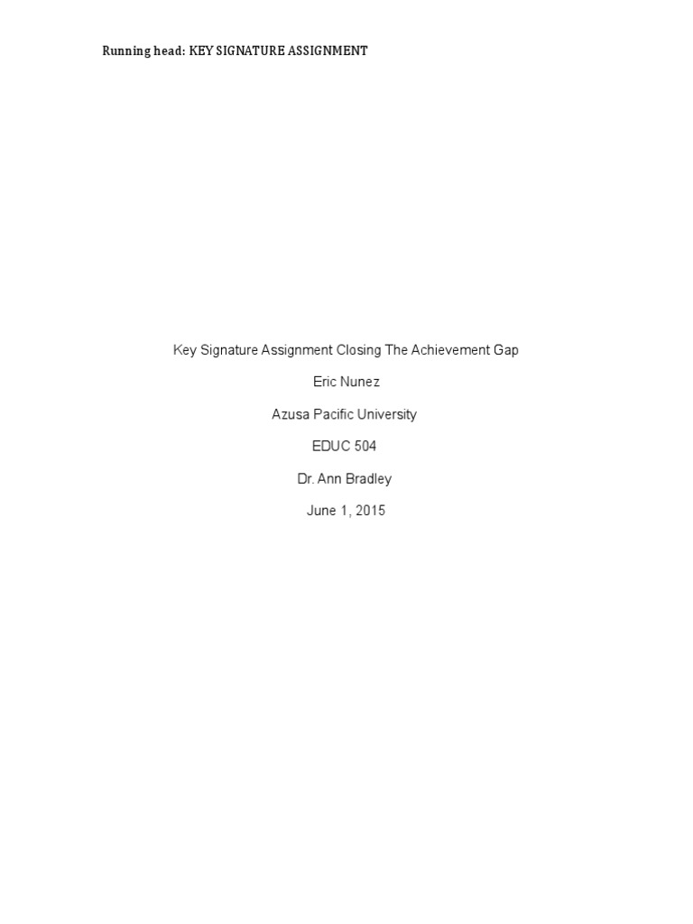 Educ 504 Signature Assignment Final | PDF | No Child Left Behind Act ...