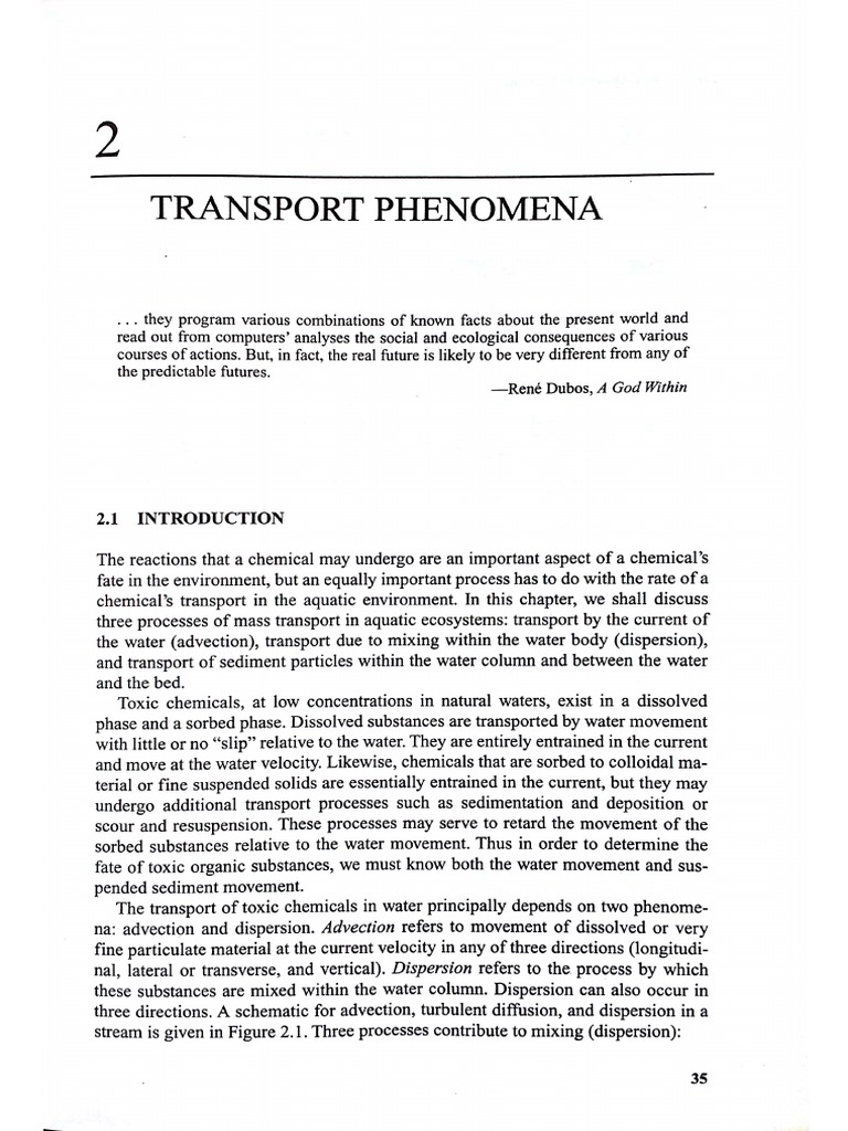 Environmental Modeling - Jerald L Schnoor - Chapter 02 | PDF