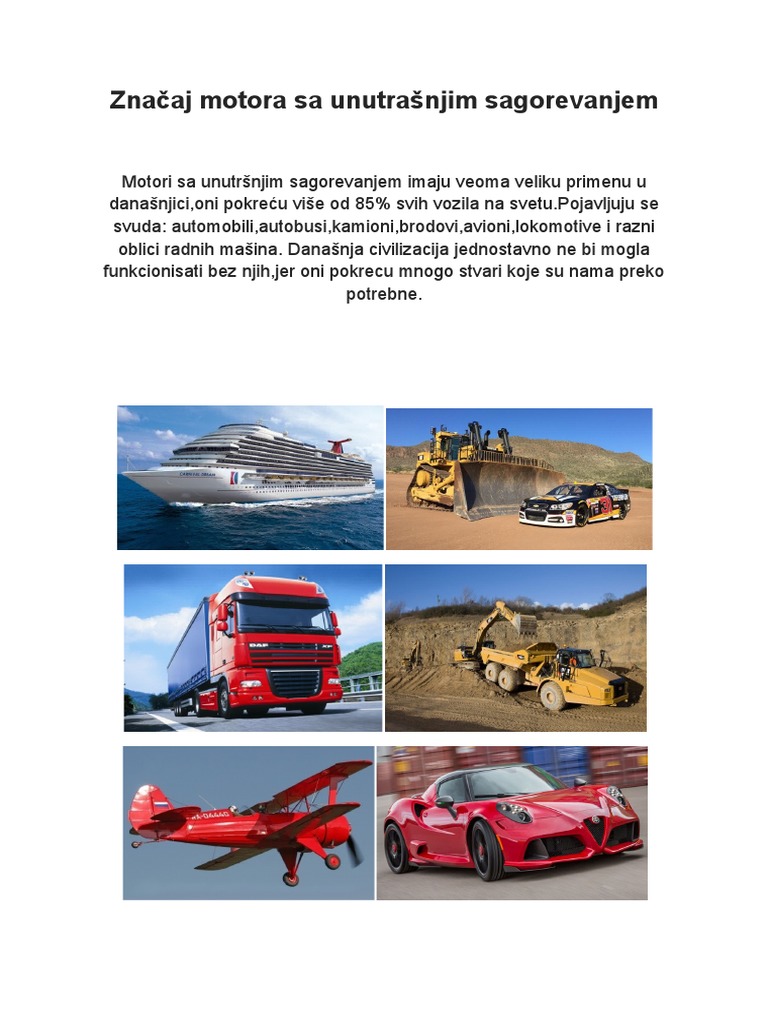 Značaj i podela motora sa SUS | PDF