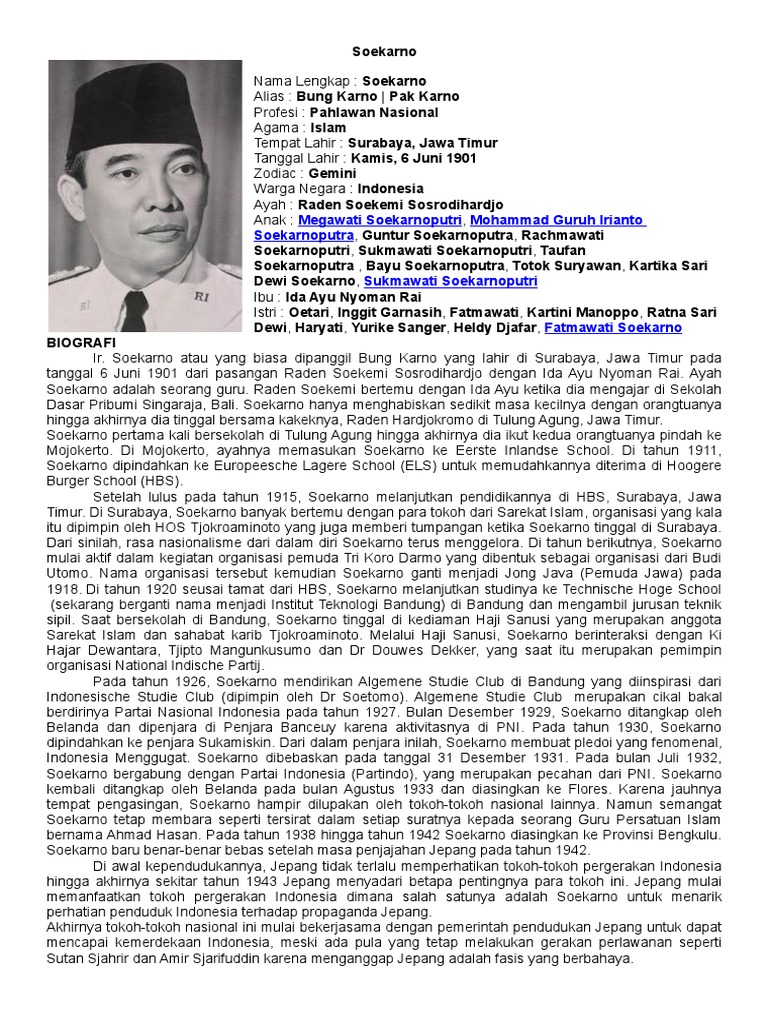 Biografi Soekarno | PDF