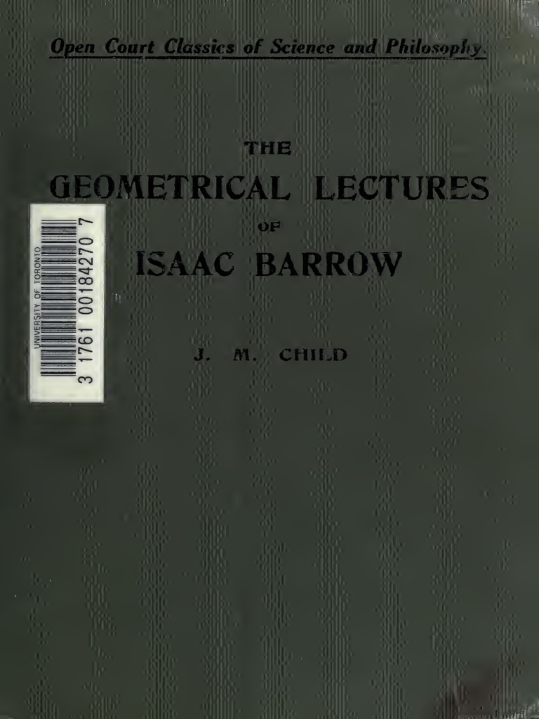 The Geometric Lectures of Isaac Barrow | PDF | Tangent | Integral