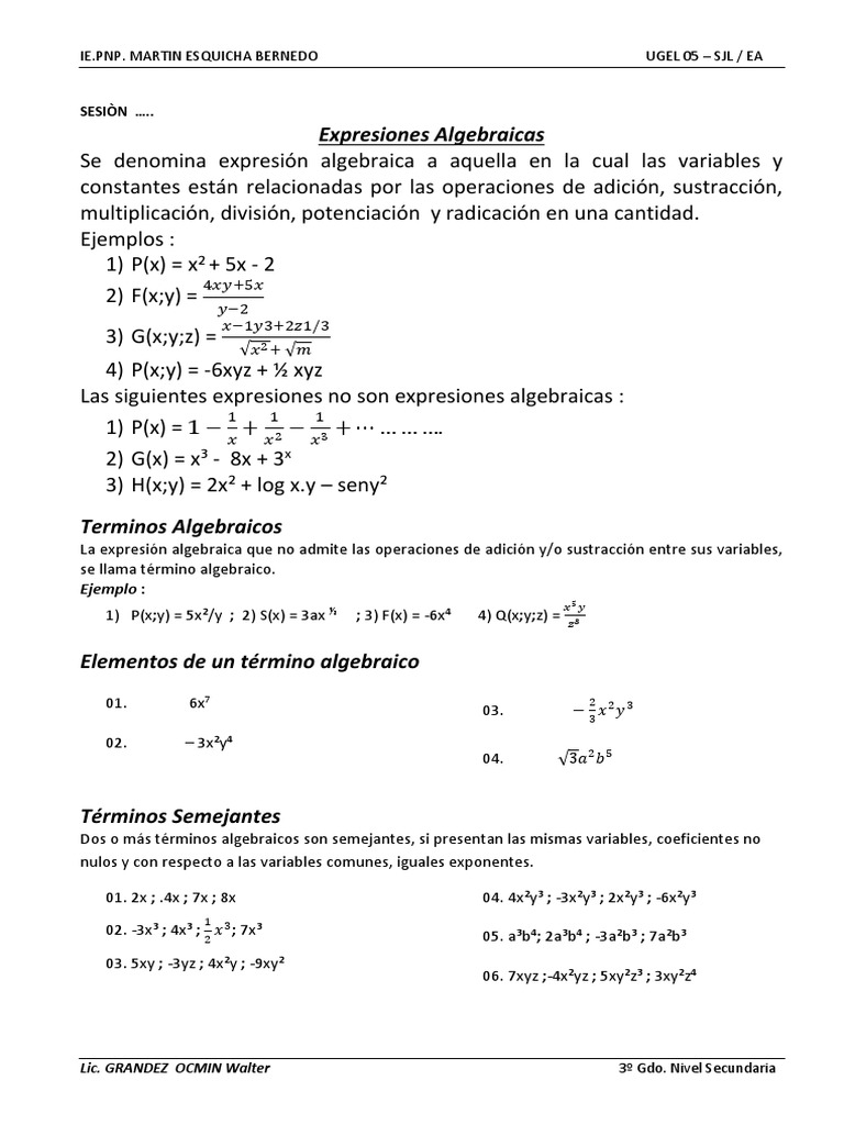 Taller de Aula - Polinomios - Grados | PDF | Ciencia computacional ...