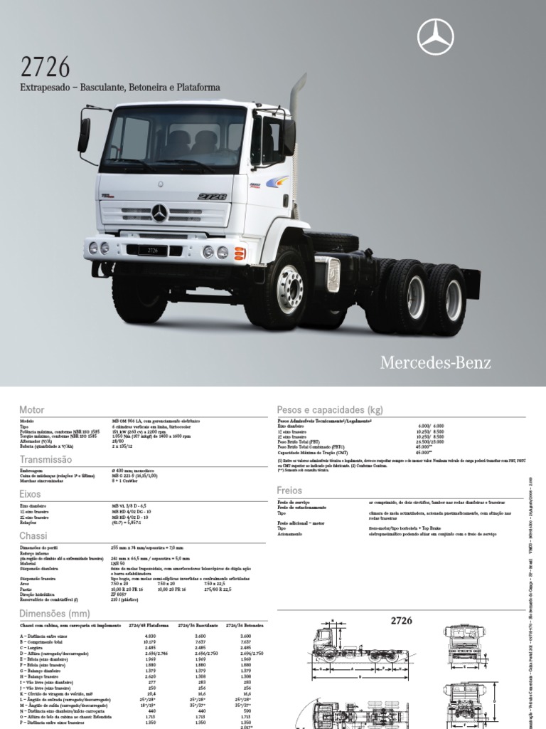 MB2726K PDF | PDF | Mercedes Benz | Suspensão (veículo)