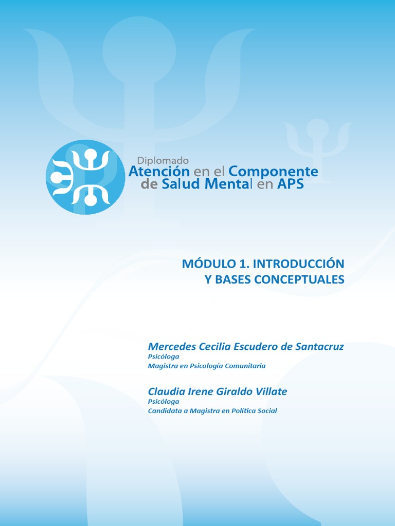 Diplomado Salud Mental y APS. Modulo1 | PDF | Salud mental | Organización Panamericana de la Salud