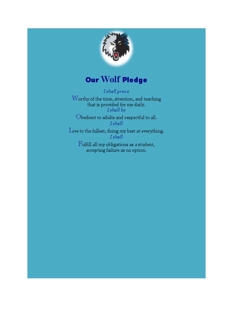 Wolf Pledge | PDF