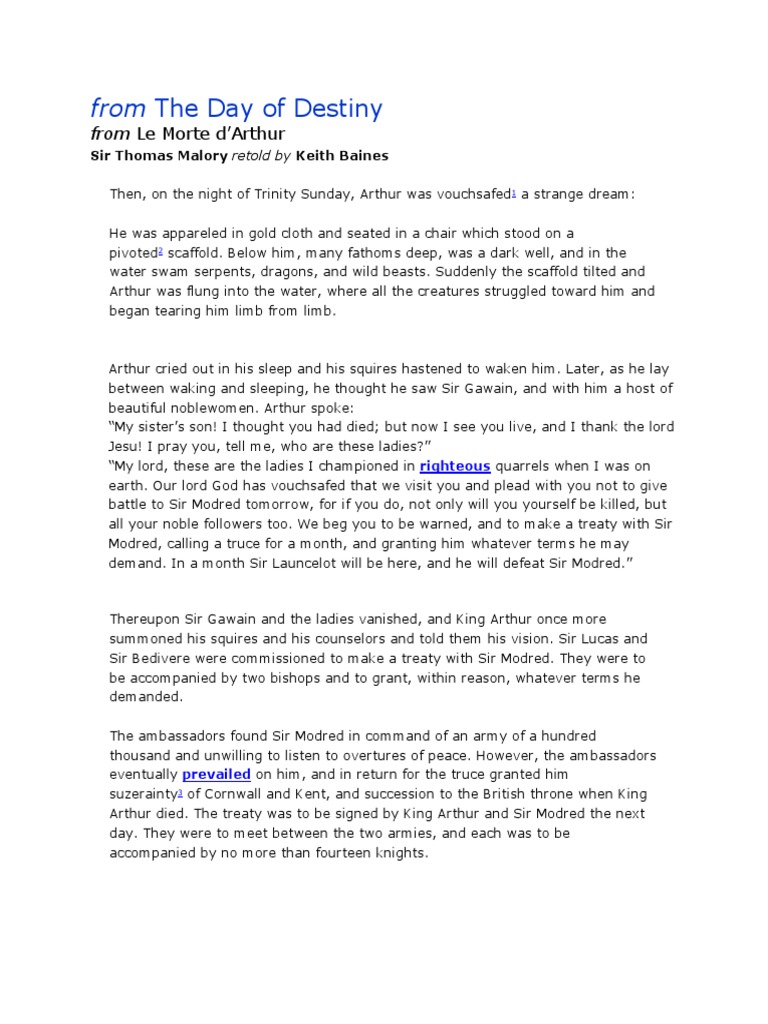 From The Day of Destiny | PDF | Gawain | Lancelot