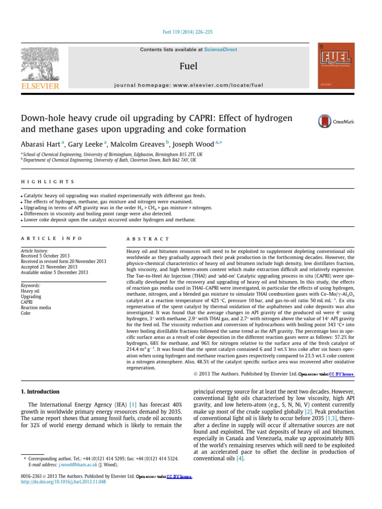 Abarasi Hart, Gary Leeke, Malcolm Greaves, Joseph Wood: Highlights | PDF | Methane | Petroleum