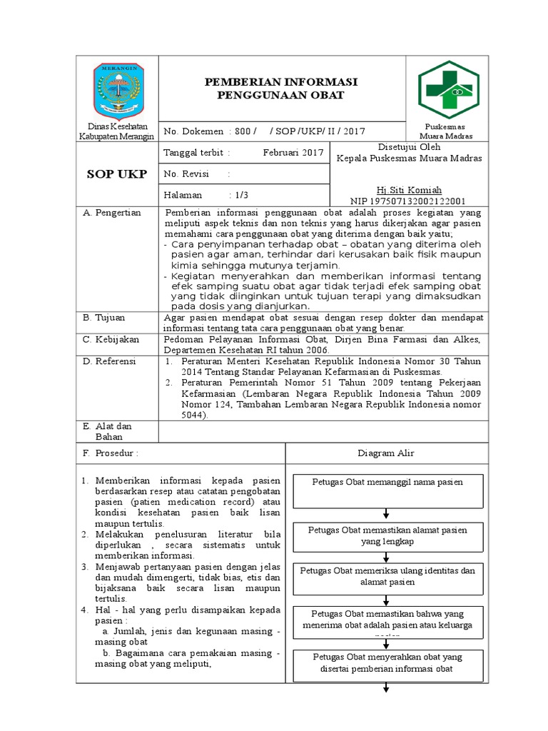 SOP PEmberian Informasi Penggunaan Obat | PDF