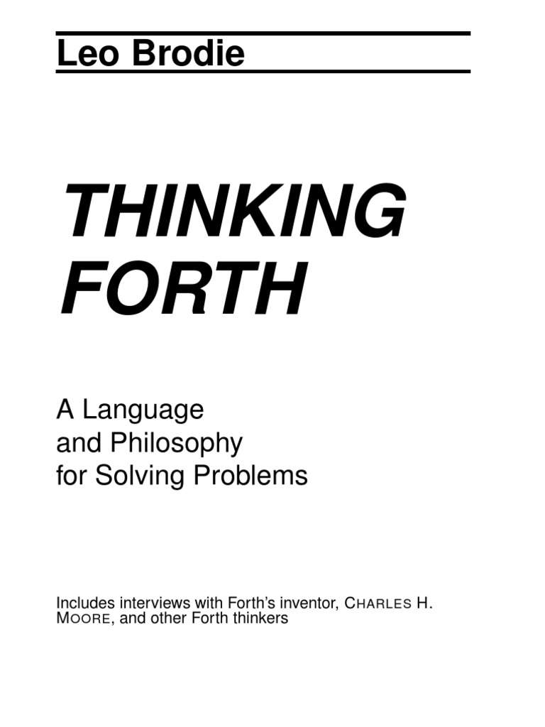 Thinking Forth | PDF | Subroutine | Assembly Language