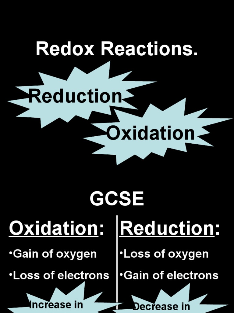 Redox Reactions | PDF | Redox | Atoms