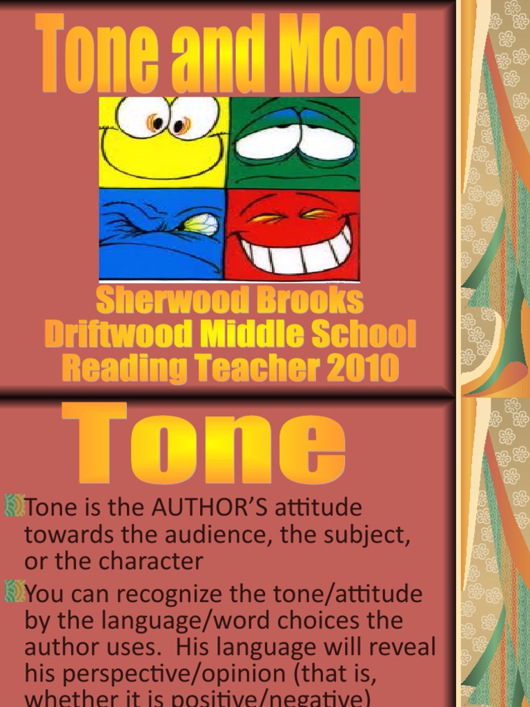 Tone and Mood | PDF | Language Arts & Discipline | General Fiction