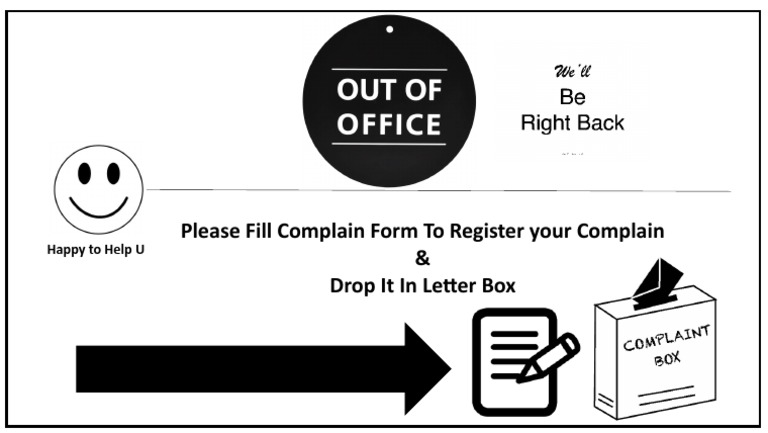 Please Fill Complain Form To Register Your Complain & Drop It in Letter ...
