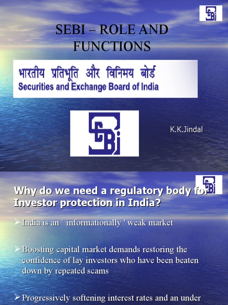SEBI Role and Functions | PDF | Securities (Finance) | Stocks