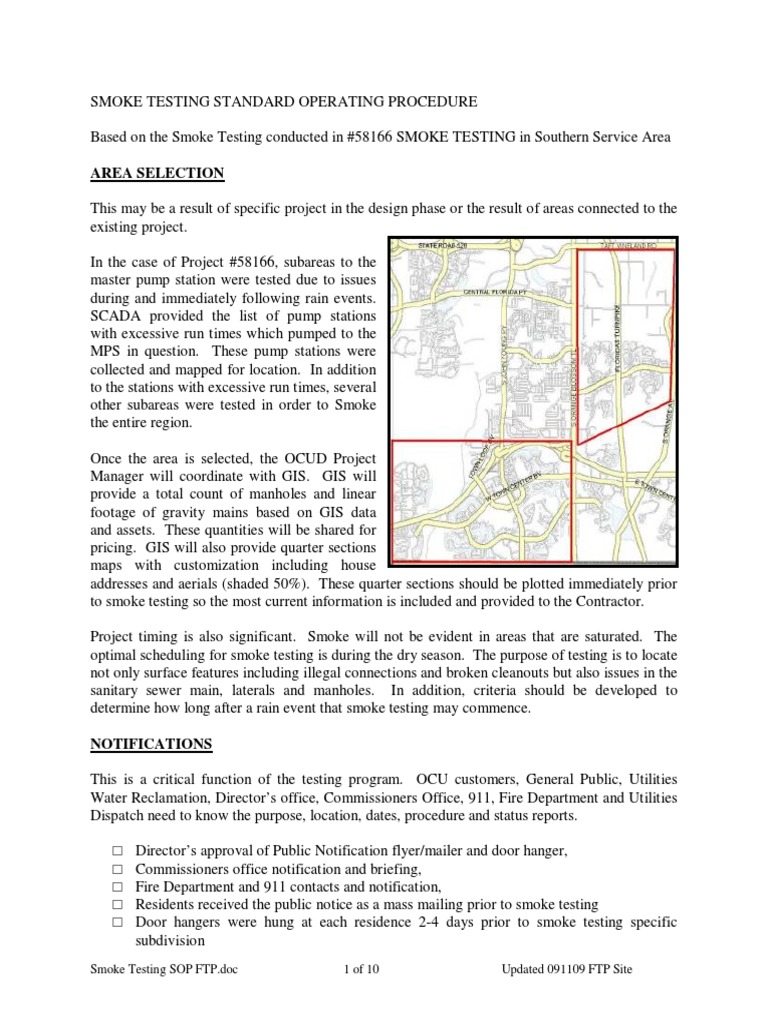 Smoke Testing SOP | PDF | Geographic Information System | General ...