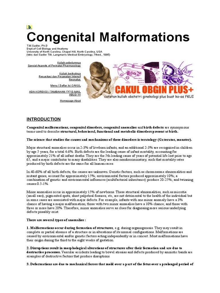 Congenital Malformations | Congenital Disorder | Ploidy