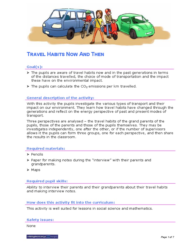 Travel Habits Now and Then | PDF | Fuels | Transport