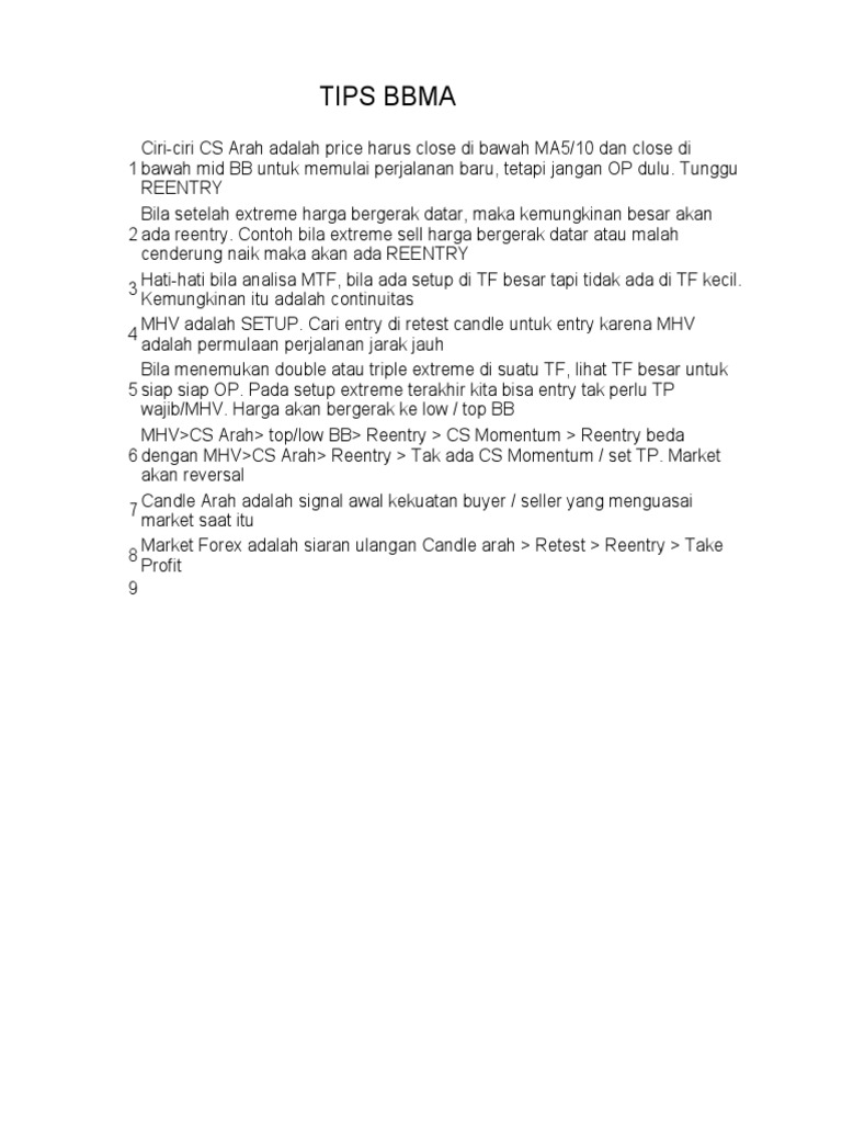 Strategi BBMA untuk Trader Forex | PDF