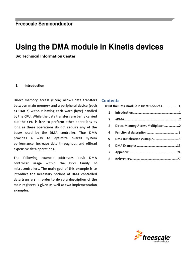 Using DMA Module in Kinetis Devices (Complete) | PDF | Computer Data Storage | Computer Hardware