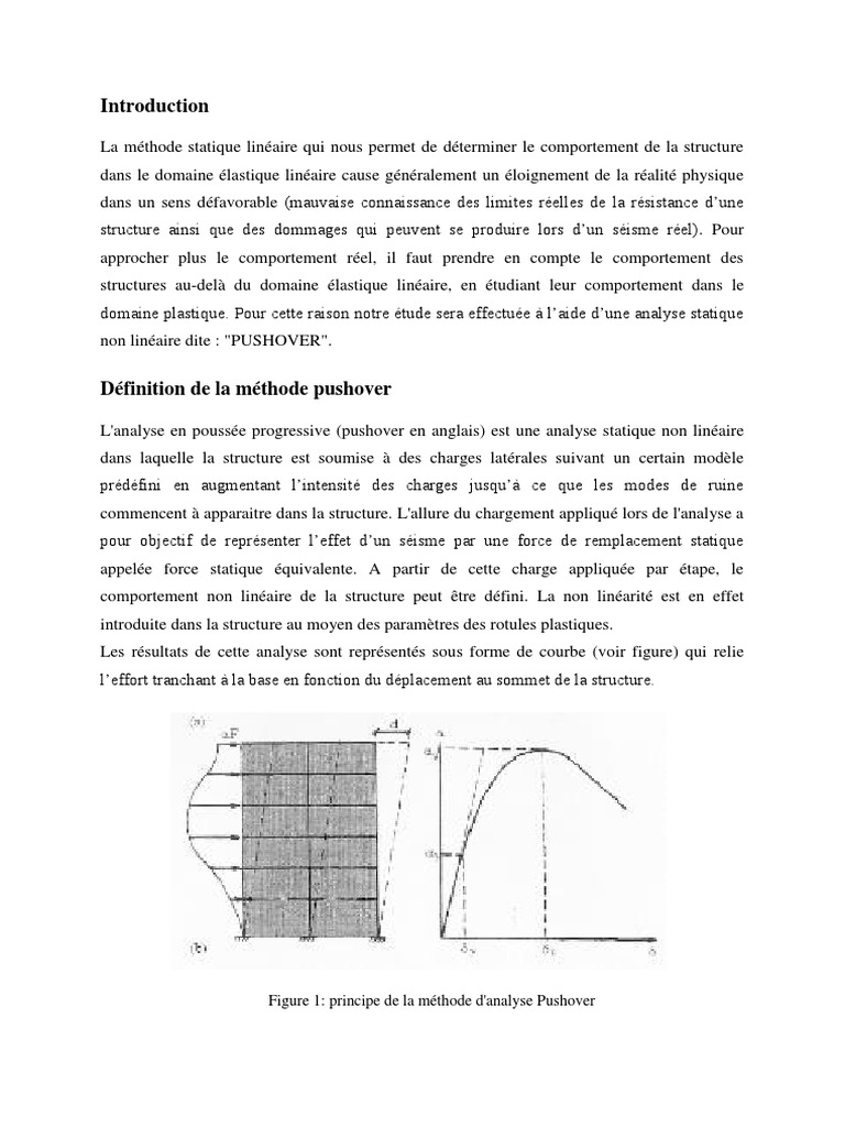 Définition de l'analyse Pushover | PDF | Comportement | Élasticité ...