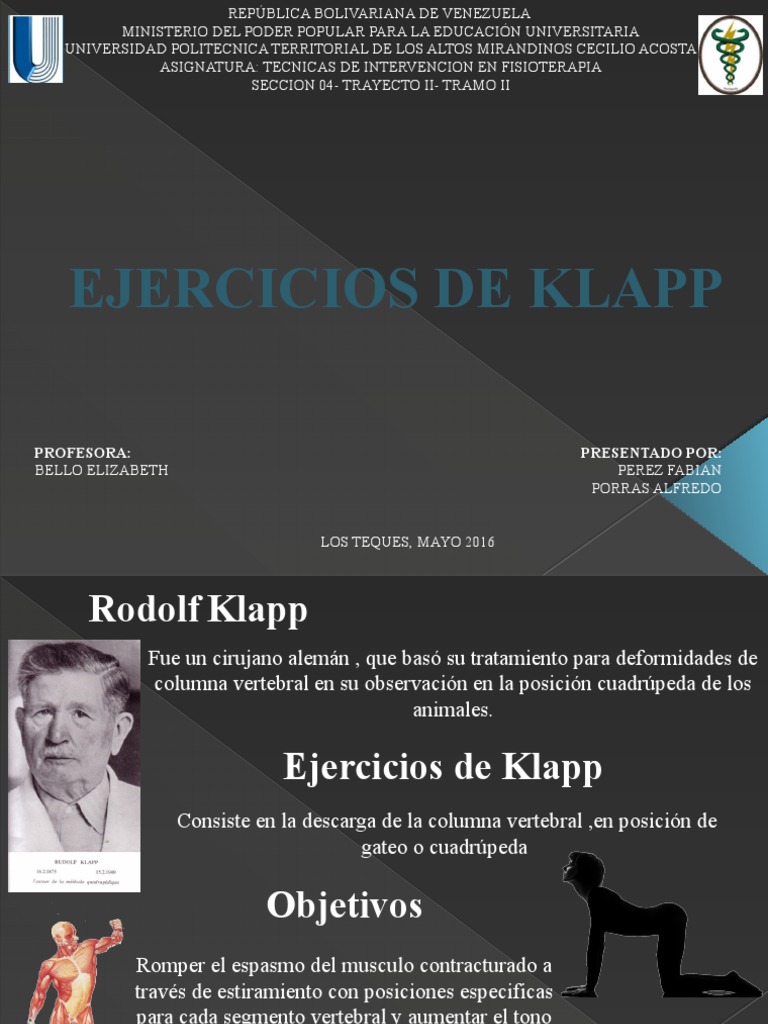Ejercicios de Klapp | PDF | Escoliosis | La columna vertebral