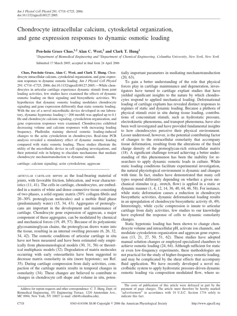 C718 Full | PDF | Osmosis | Cytoskeleton
