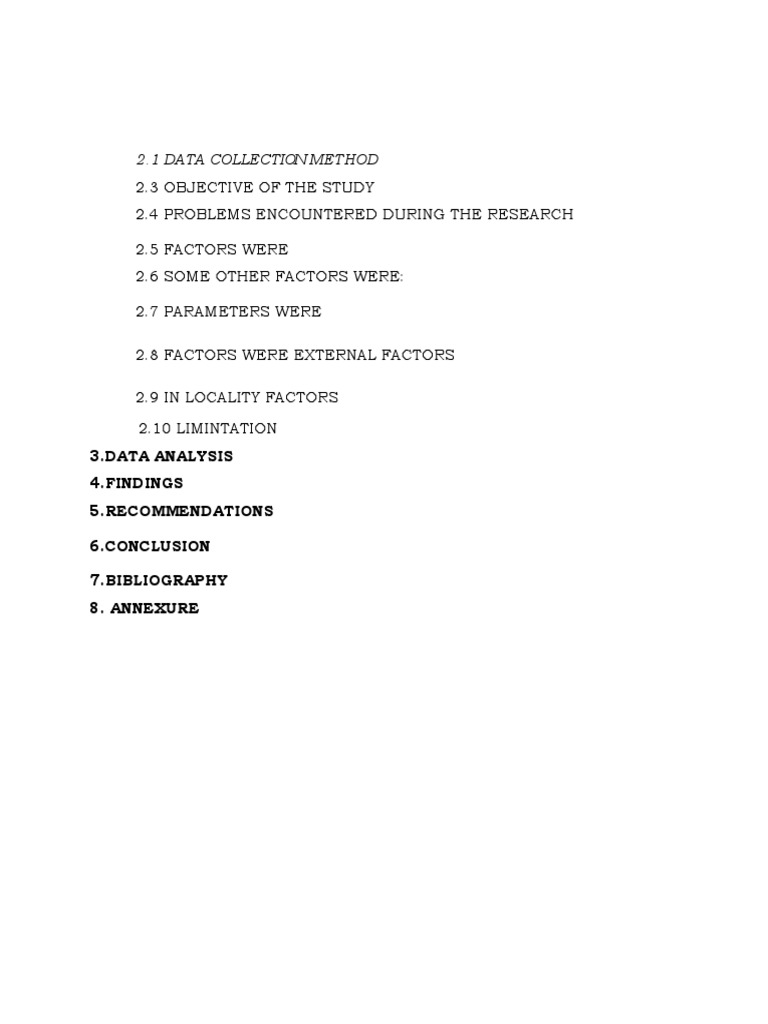 2.1 Data Collection Method: 3.data Analysis 4.findings 5 ...