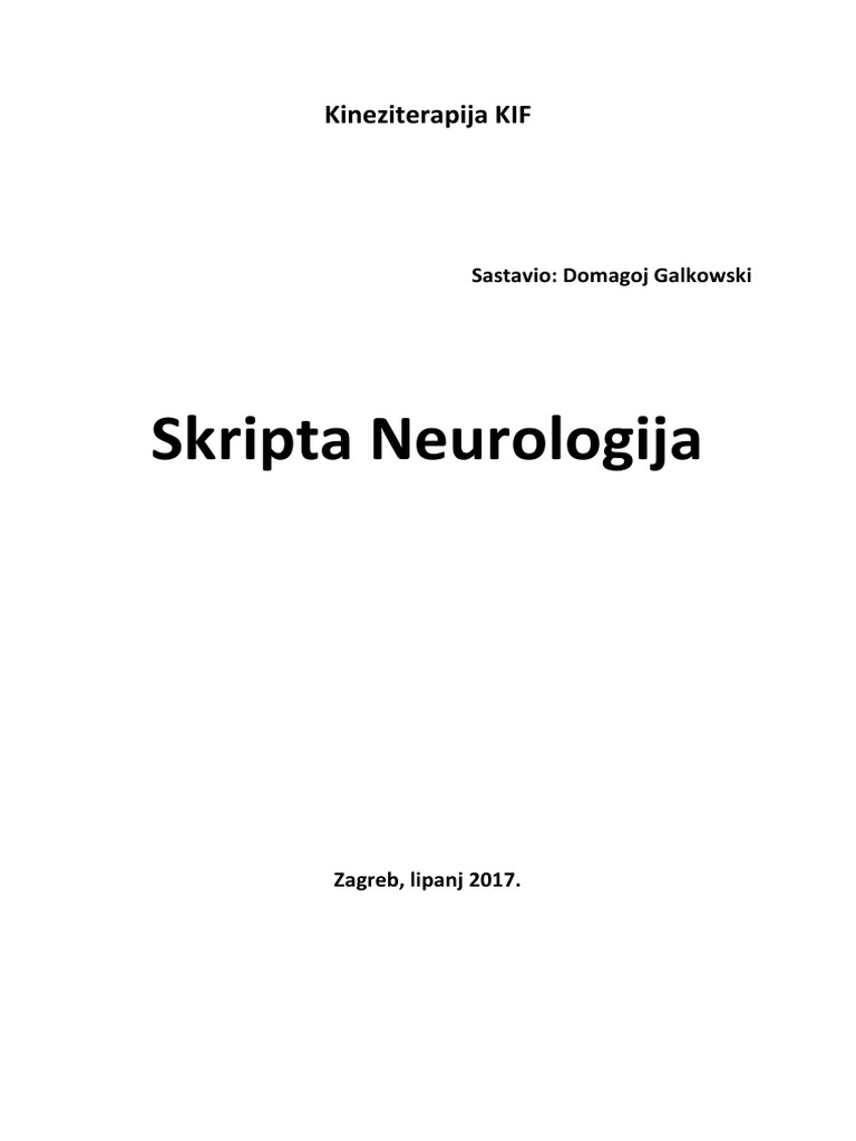 Skripta Neurologija - KIF | PDF