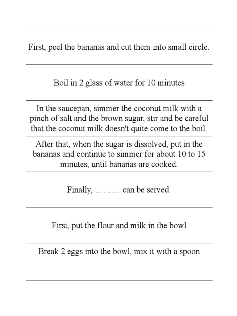 Procedure Text | PDF | Pancake | Foods