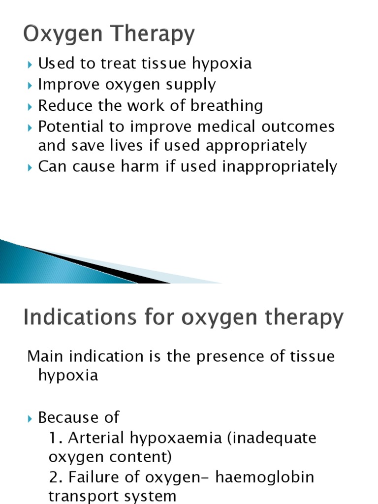 Oxygen Therapy PDF | PDF | Hypoxia (Medical) | Respiratory System