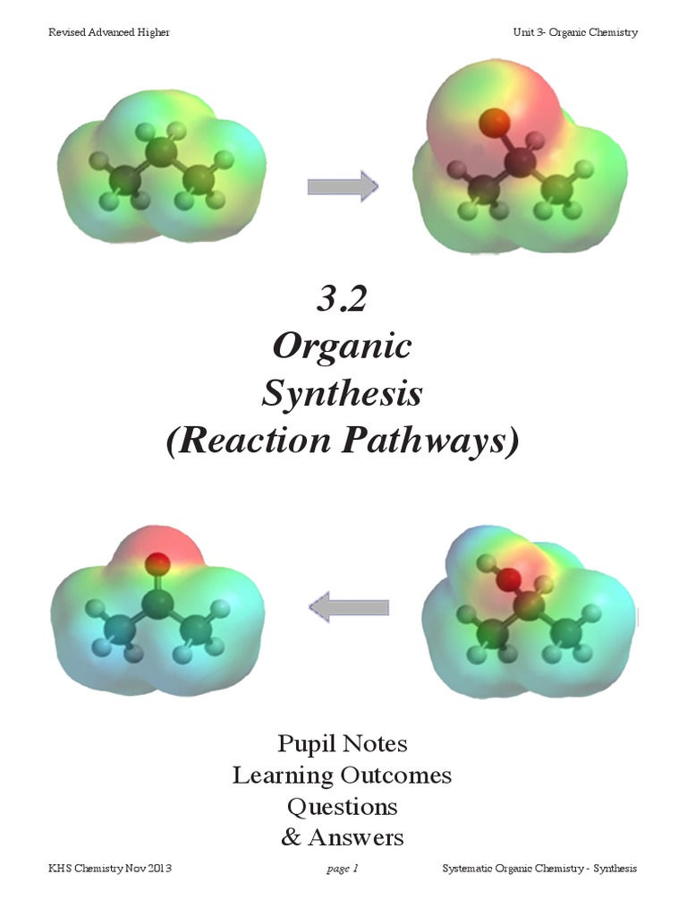 3.2 Organic Synthesis (Reaction Pathways) : Pupil Notes Learning ...