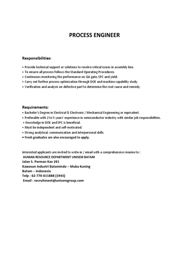 Ub Processengineer 20150424 | PDF | Computers