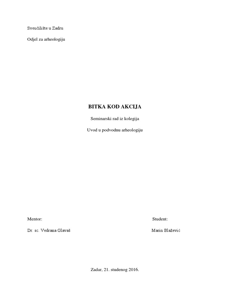 Bitka Kod Akcija | PDF