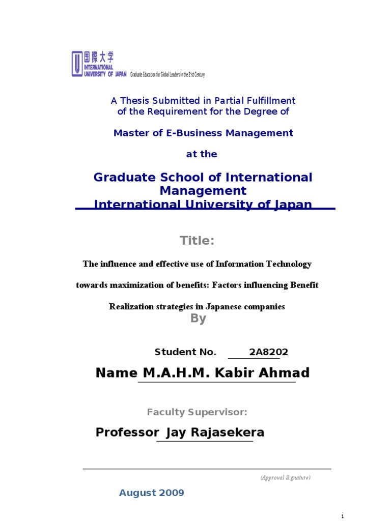 Benefit Realization Management - Research Paper | PDF | Conceptual ...
