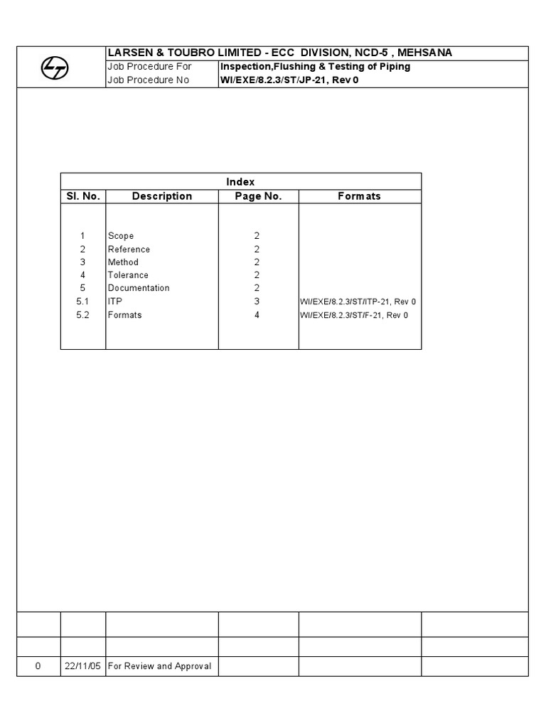 Inspection, Flushing & Testing of Piping-21 | PDF | Tools | Mechanical ...
