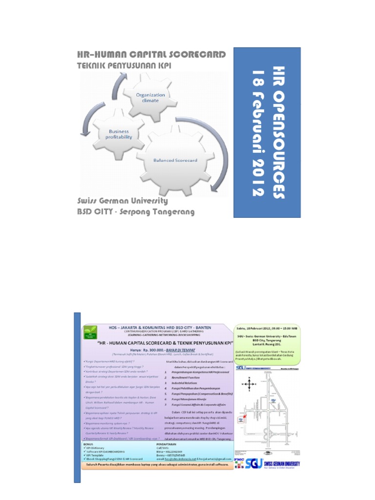 HR - Human Capital Scorecard | PDF | Performance Indicator | Employee ...