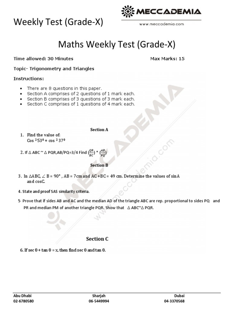 10 Trigo & Triangles | PDF