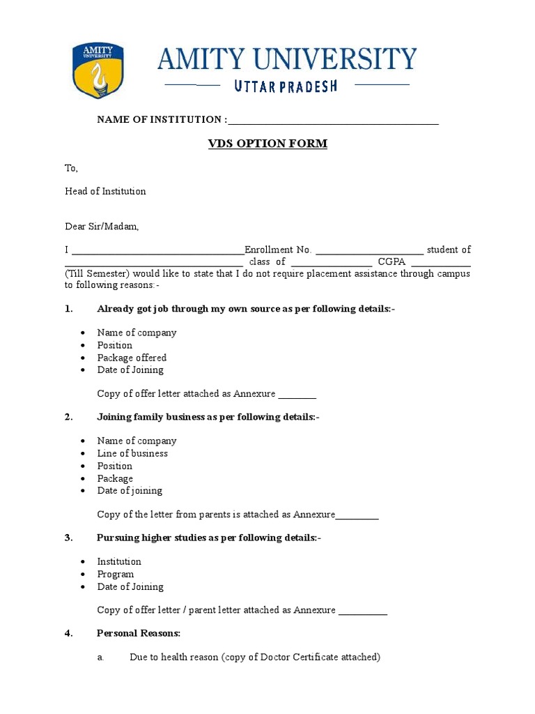 Vds Form Latest | PDF | Academia