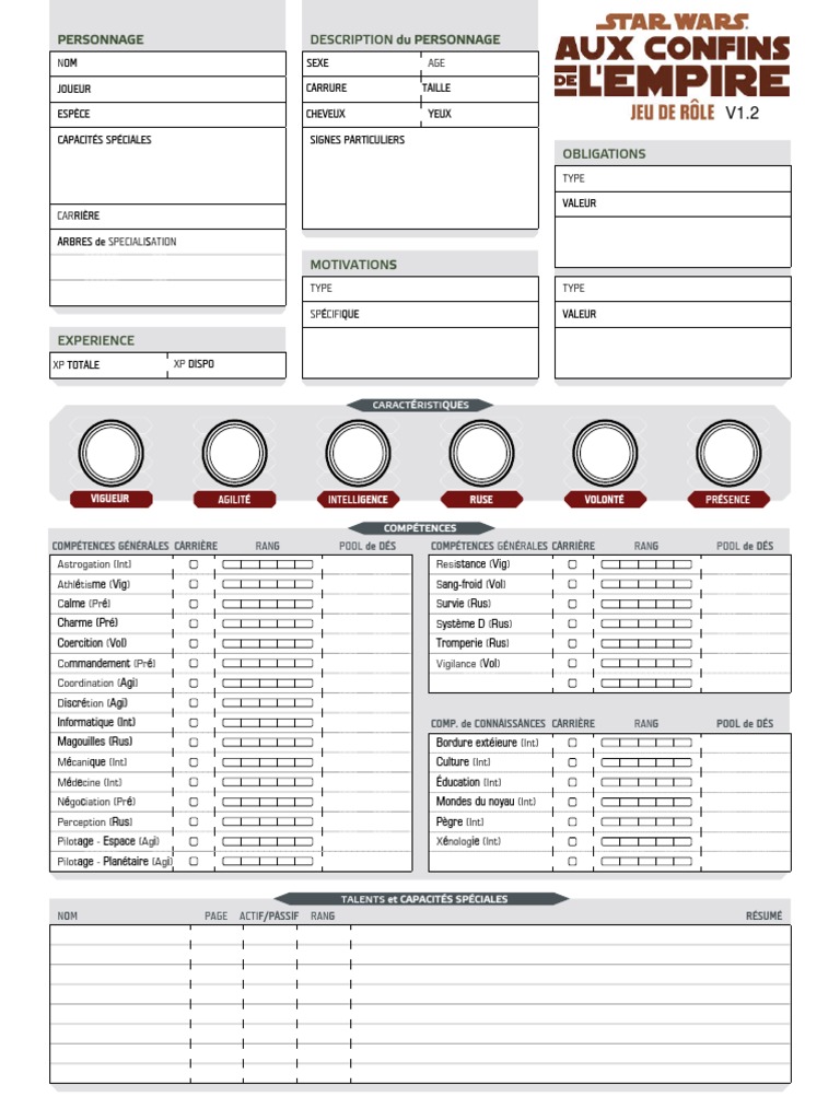 Eote Character Sheet123 PDF | PDF | Jeux de rôles | Jeu de rôle