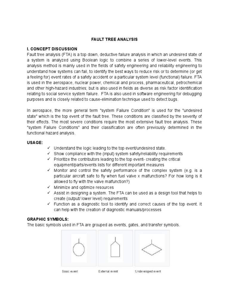 FTA Report | Systems Engineering | Systems Science