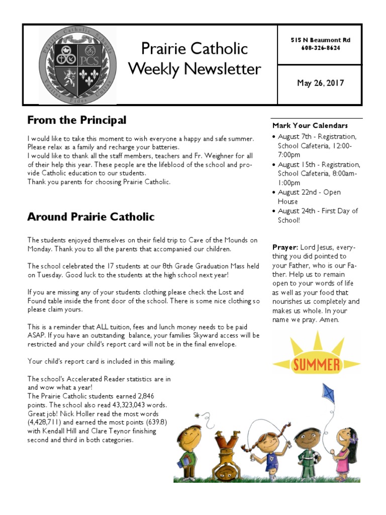 Newsletter 5 26 17 | PDF | Sacraments | Catholic Church