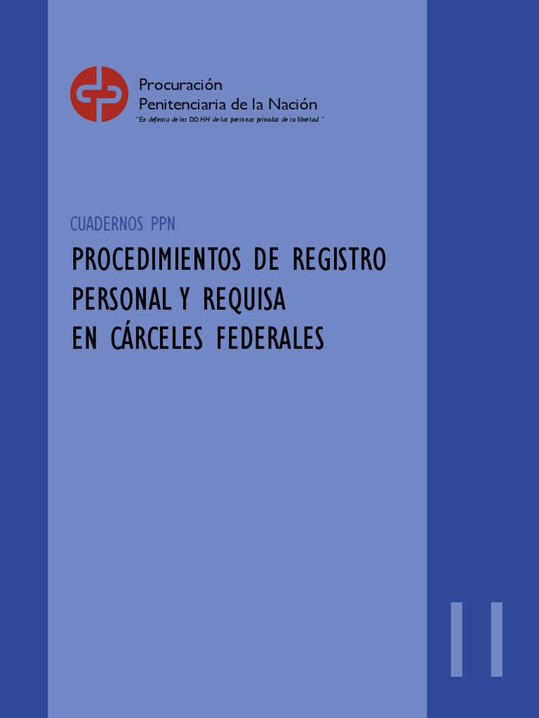 Procedimientos de Registro Personal y Requisa en Cárceles Federales ...