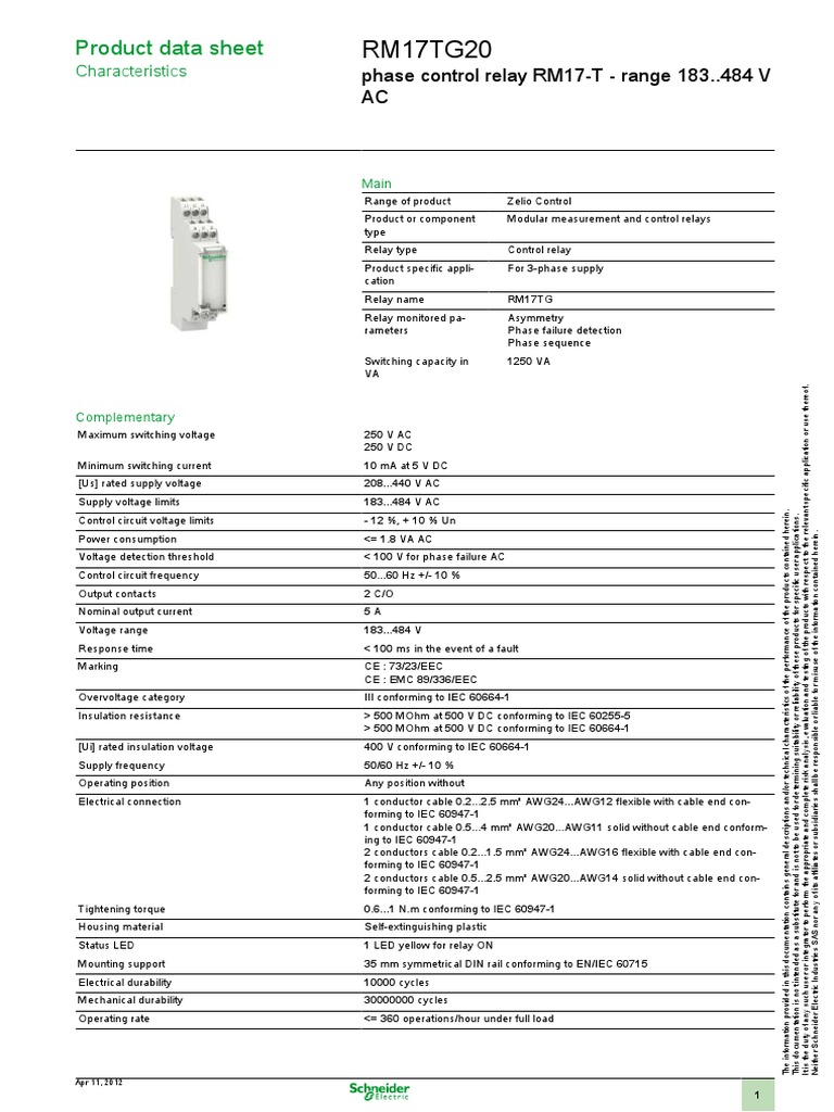 Zelio Control RM17TG20 PDF | PDF | International Electrotechnical ...